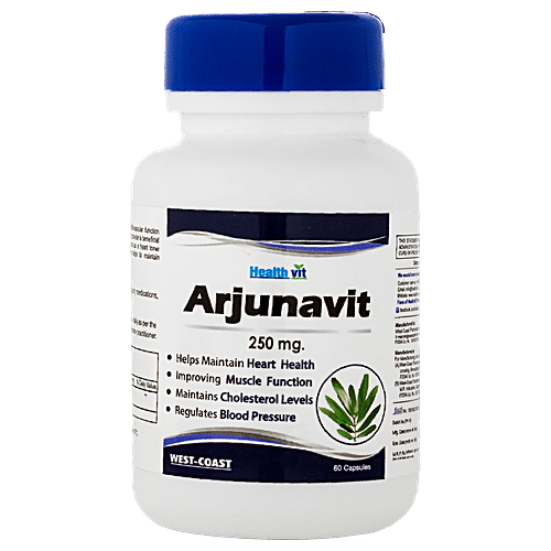 Buy Healthvit Arjunavit 250 mg Capsules - Maintain Heart Health Online ...