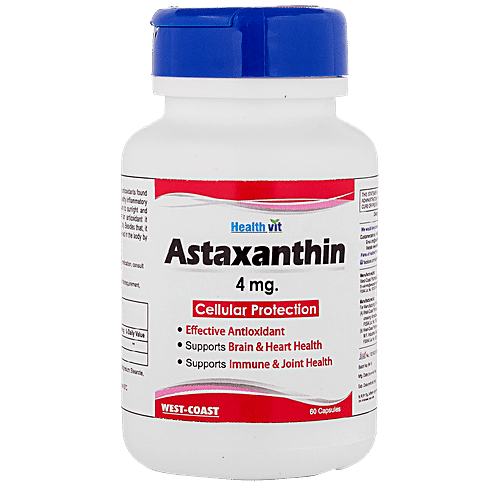 Buy Healthvit Astaxanthin 4 mg Capsules - For Cellular Protection ...