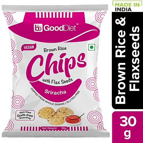 Buy bb Gooddiet Flaxseeds Brown Rice Chips - Sriracha Online at Best ...