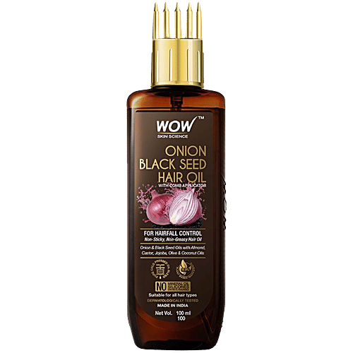 Buy Wow Skin Science Onion Black Seed Hair Oil - For Silkier & Strong ...