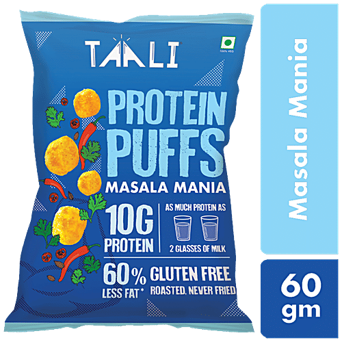 Buy Taali Protein Puffs - Roasted, Gluten Free, No Maida & MSG, Masala ...