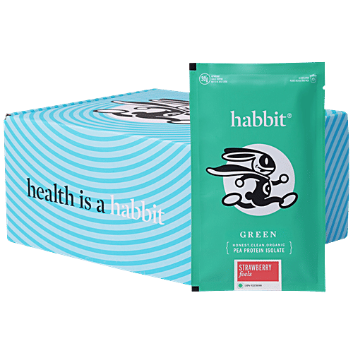 Buy Habbit Green Pea Protein Isolate Powder - Strawberry Feels, Organic ...