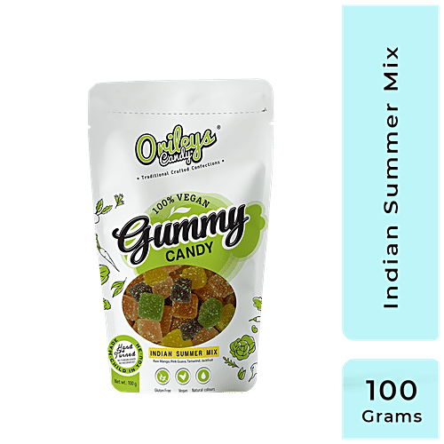 Buy Orileys Candy Gummy Candy - Indian Summer Mix Flavour, Vegan ...