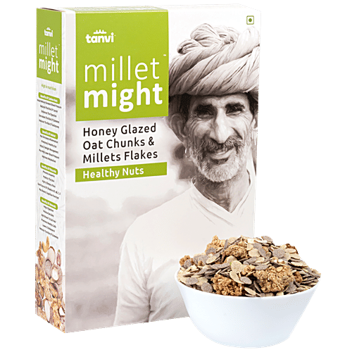Buy Millet Might Honey Glazed Oat Chunks & Millets Flakes - Healthy ...