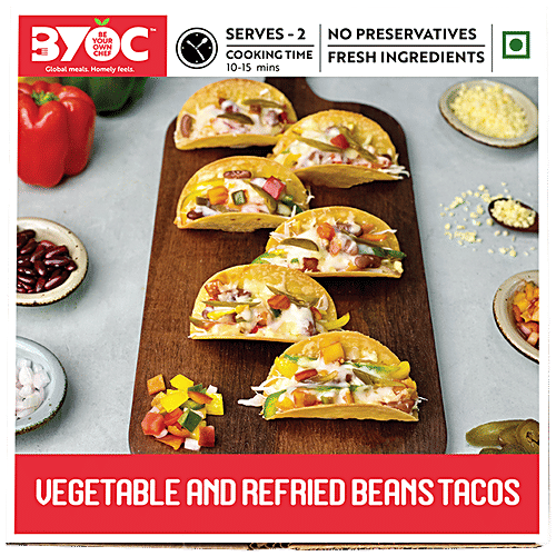 Buy BYOC Ready To Cook Kit - Vegetable & Re-Fried Beans Tacos Online at ...