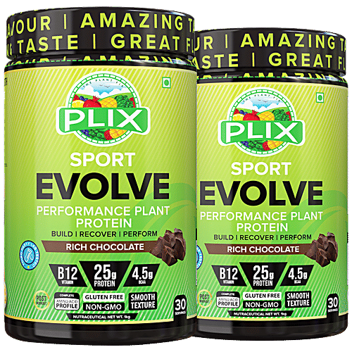 Buy Plix Evolve - Performance Plant Protein Powder, Build, Recover, Perform, Rich Chocolate ...