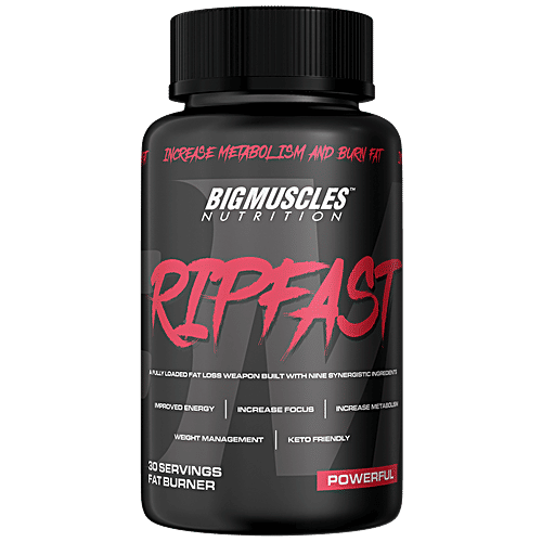 Buy Bigmuscles Nutrition Ripfast Fat Burner Tablets - Improves ...