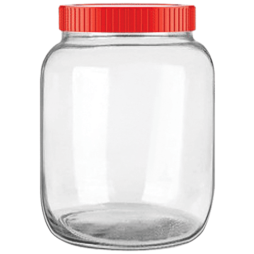 Buy Glass Ideas Glass Jar With Red Lid - Airtight, Multipurpose Online ...