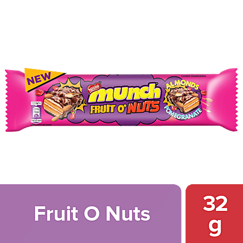 Buy Nestle Munch - Fruit O' Nuts Chocolate Coated Crunchy Wafer Bar ...