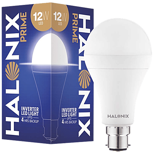 Buy Halonix 12 Watt B22 LED White Rechargeable Emergency Inverter Bulb ...