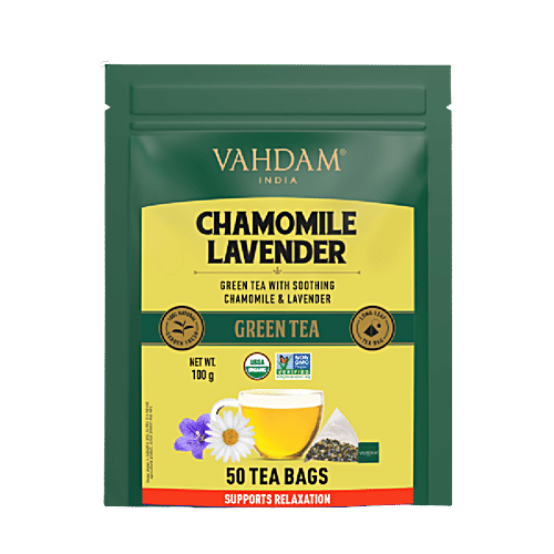 Buy Vahdam Chamomile Green Lavender Green Tea - Provides Relaxation ...