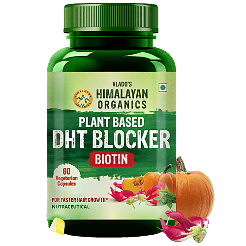 Buy Vlado's Himalayan Organics Plant Based DHT Blocker Biotin Capsules ...