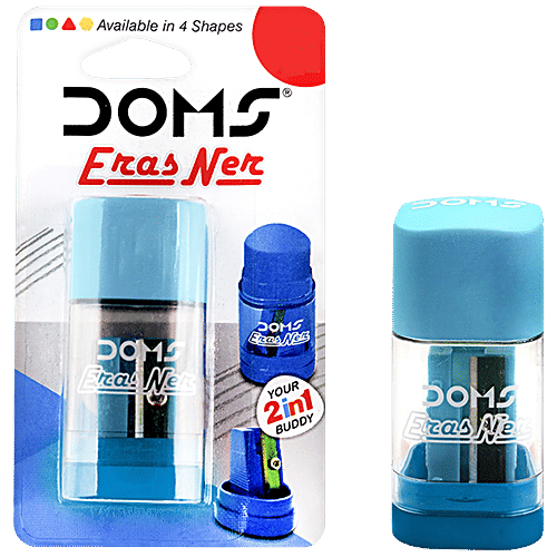 Buy Doms Eras Ner Eraser & Sharpener - With Anti-Rust Coating, Long ...