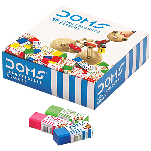 Buy Doms Long Coloured Erasers - Non-Toxic, Premium-Quality Online at ...