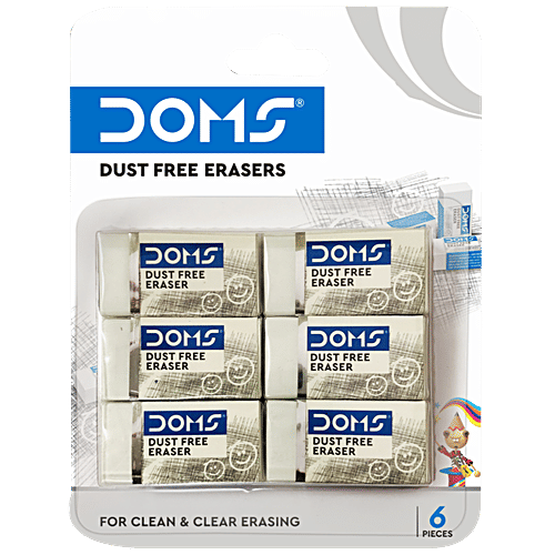 Buy Doms Dust Free Eraser Blister - With Comfortable Edge, Non-Toxic ...