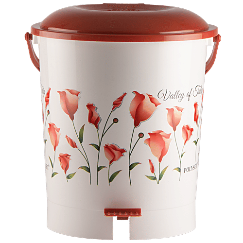 Buy Polyset Super Pedal Bin - Valley Of Tulip, Brown, For Home & Office Use Online at Best Price ...