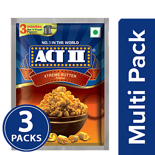 Buy ACT II Xtreme Butter Flavour Instant Popcorn Online at Best Price ...