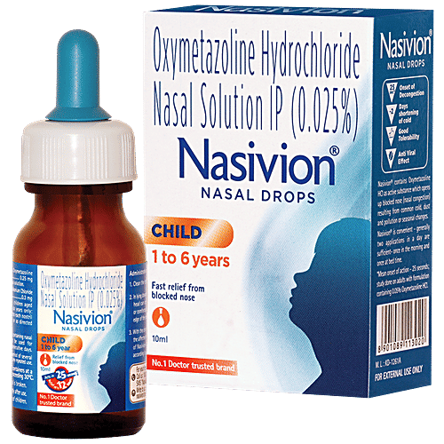 Buy Nasivion Nasal Drops - For Children, Provides Relief From Blocked ...