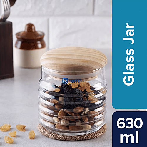 Buy bb home Glass Snack/ Cookie/ Dryfruit Jar, Oslo Online at Best ...