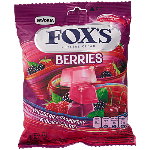Buy Fox's Crystal Clear Berries Flavoured Candy - Wildberry, Raspberry ...