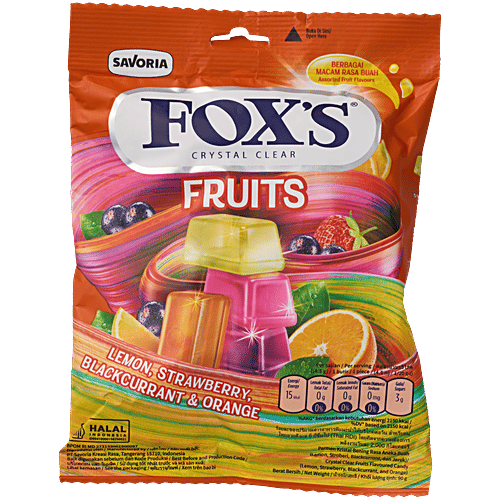 Buy Fox's Crystal Clear Fruits Candy - Lemon, Strawberry, Blackcurrant ...