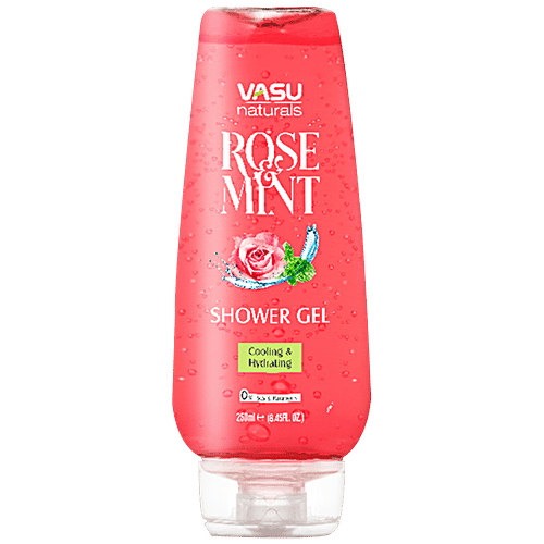 Buy Vasu Naturals Shower Gel - With Rose & Mint, Cooling & Hydrating ...