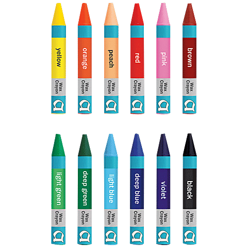 Buy Apsara Wax Crayons - Easy To Use, Non-Toxic, Smudge-Free, Bright ...