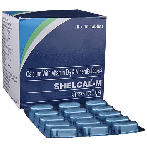 Buy Shelcal M Tablet - With Calcium, Vitamin D3 & Minerals, For Strong ...