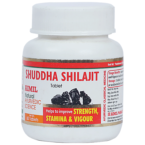 Buy Aimil Shuddha Shilajit Tablets - Natura Ayurvedic Formula, For ...