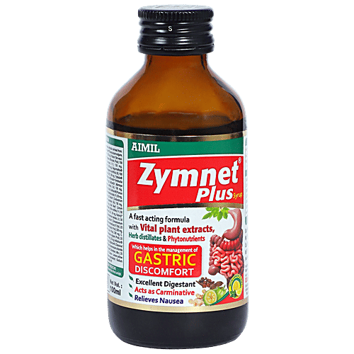 Buy Aimil Zymnet Plus Syrup - Provides Relief From Gastric Discomfort ...