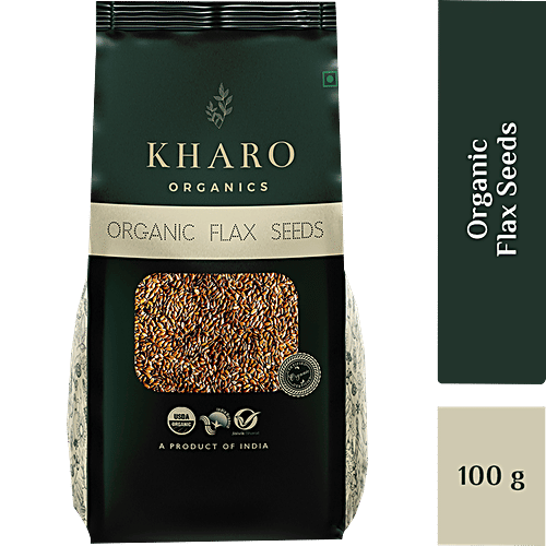 Buy Kharo Organics Organic Flax Seeds - High Fibre & Nutrition, Non GMO ...