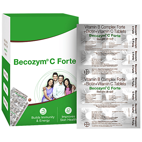 Buy Becozym Forte-B Complex Tablets With Vitamin C & Biotin Online at ...