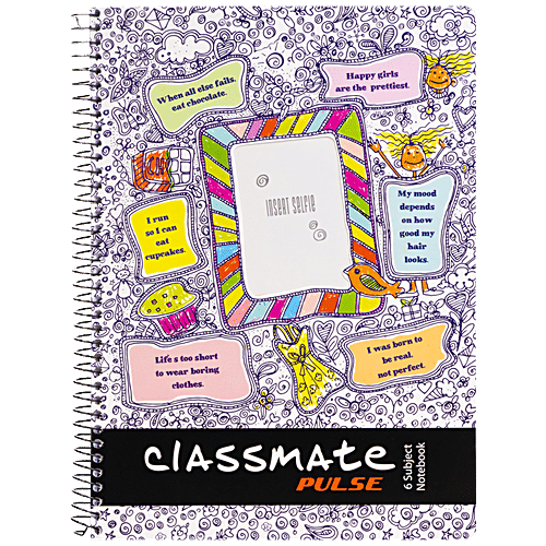 Buy Classmate Pulse Ruled Spiral Binding Notebook - 240 mm x 180 mm ...