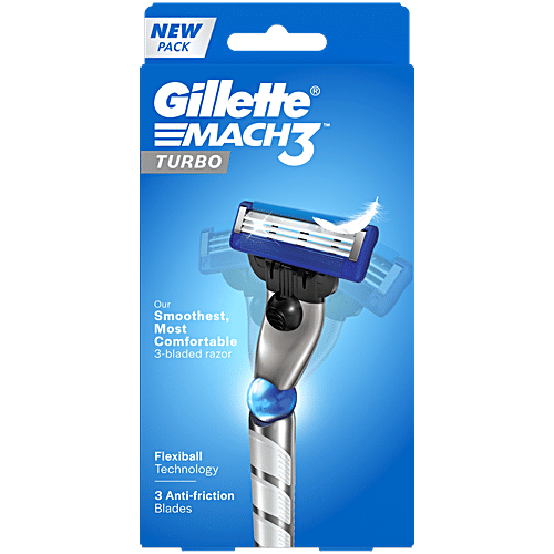 Buy Gillette Mach3 Turbo Men’s Razor for MenFlexball Technology1 pc ...