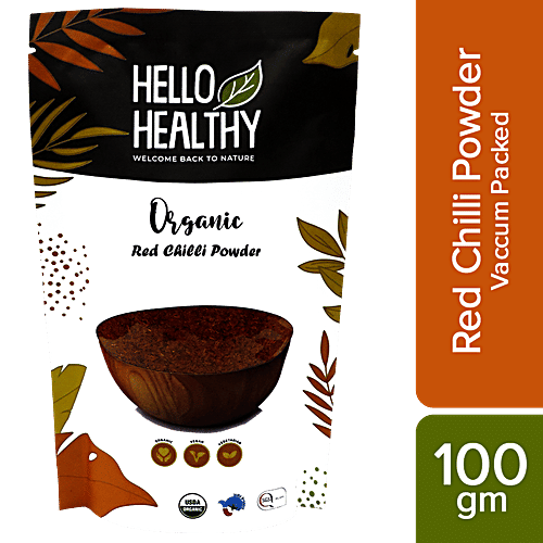 Buy Hello Healthy Organic Red Chilli Powder - Known To Reduce ...