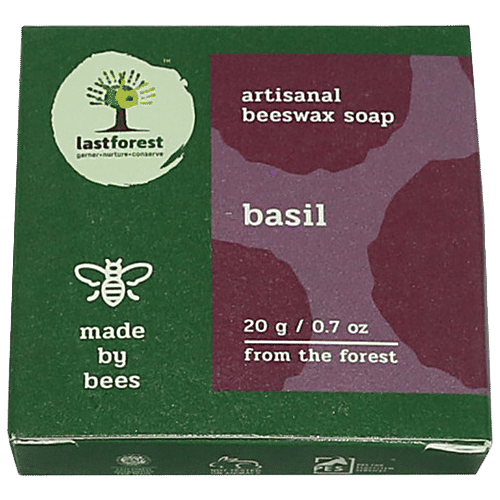 Buy Last Forest Artisanal Beeswax Soap - Handmade, Refreshing, Basil Online at Best Price of Rs ...