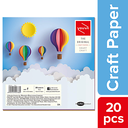 Buy Navneet Youva Craft Paper - 150 mm x 150 mm Online at Best Price of ...