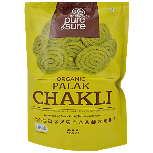 Buy Phalada Pure & Sure Organic Palak Chakli - Fun & Healthy Snack ...
