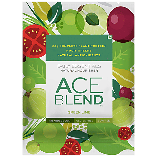 Buy Ace Blend Natural Nourisher - Rich In Plant Protein, For Strong Immunity, Green Lime Flavour ...