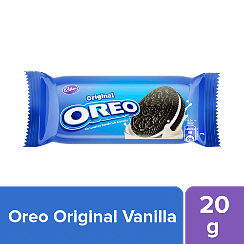 Buy Cadbury Oreo Vanilla Crème - Original, Chocolatey Sandwich Biscuit ...