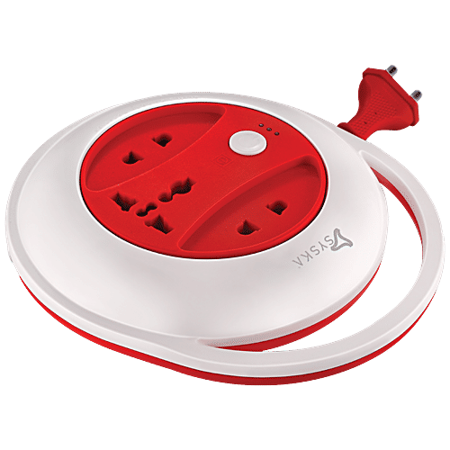 Buy Syska Power Wheel - 3 Socket Extension Board - Long Wire, White-Red ...