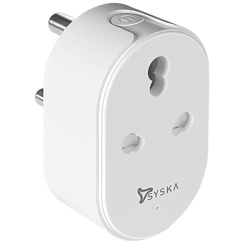 Buy Syska Smart Wi-Fi Plug - Plastic, Controls Your Devices Using The ...