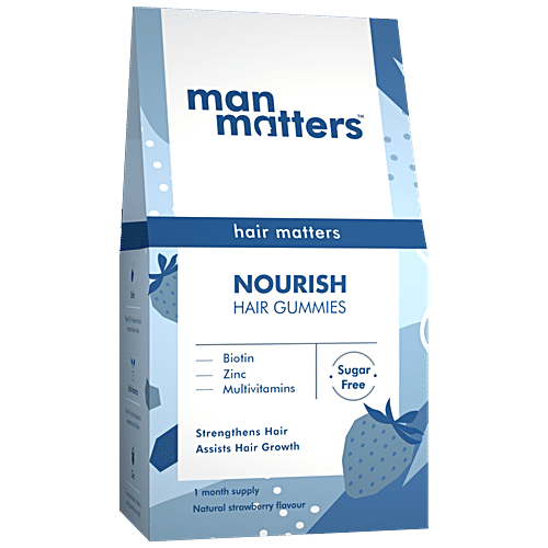 Buy Man Matters Nourish Hair Gummies - Biotin, Zinc, Multivitamins ...