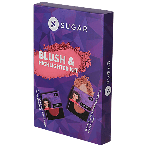 Buy Sugar Cosmetics Blush & Highlighter Kit - Contour De Force, Mini ...