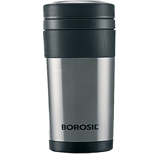 Buy Borosil Tea & Coffee Travel Mug, Stainless Steel, Vacuum Insulated ...