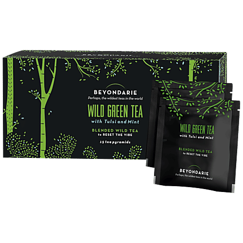 Buy Beyondarie Wild Green Tea With Tulsi & Mint - Helps In De-Stressing, Antioxidant Rich Online ...