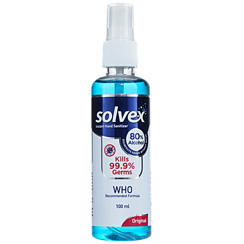 Buy Solvex Instant Hand Sanitizer Liquid Spray - Original Fragrance, 80 ...
