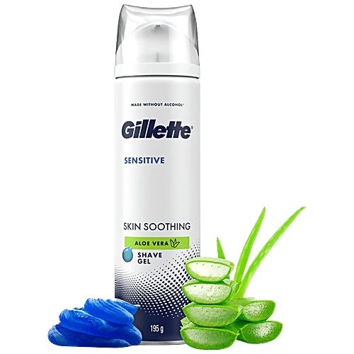 Buy Gillette Skin Soothing Shaving Gel - Aloe Vera, Alcohol-Free, For ...