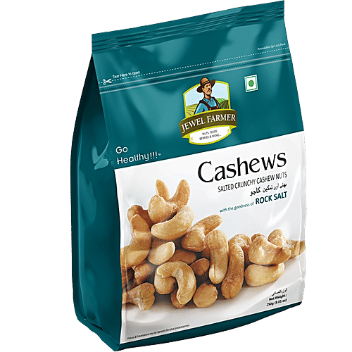 Buy Jewel Farmer Roasted Cashew Nuts With Rock Salt - Rich In Fibre ...