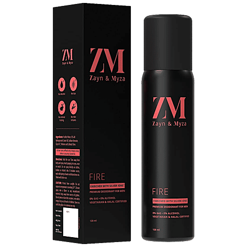 Buy ZM Zayn & Myza Fire No Alcohol Body Spray - For Men, Long Lasting ...
